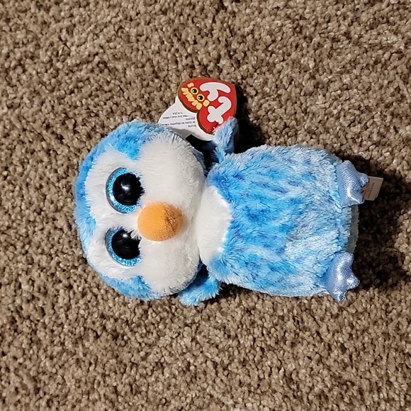 Ty | Toys | Ty Beanie Boo Ice Cube 6 Blue Penguin Plush Toy Glitter ...